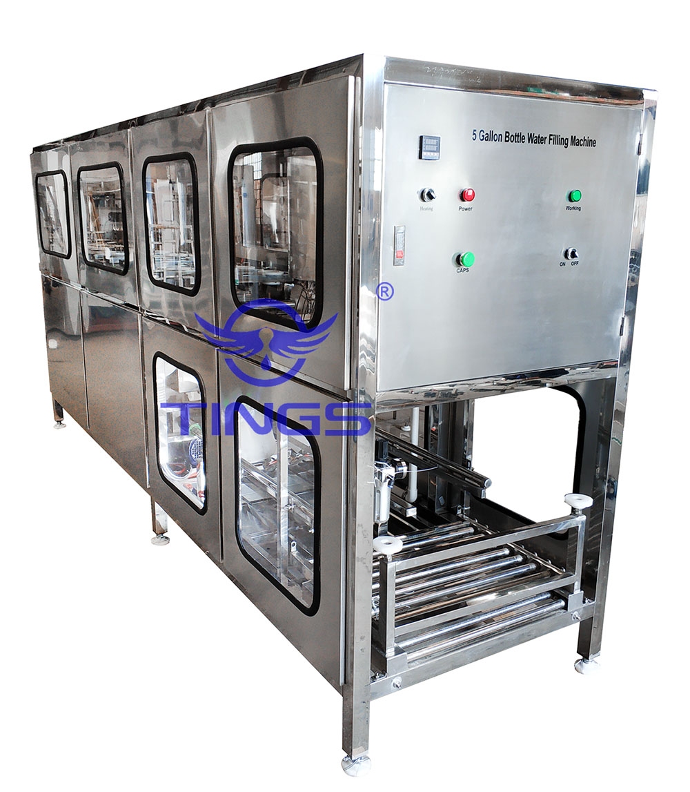 100BPH 5Gallon Bottle Water Jar Filling Machine - TINGS